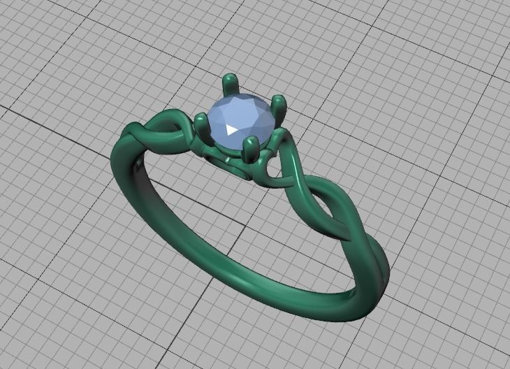 Heart design Solitaire Engagement Ring 20 pointer diamond 3D model 3D ...