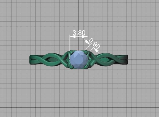 Heart design Solitaire Engagement Ring 20 pointer diamond 3D model 3D ...