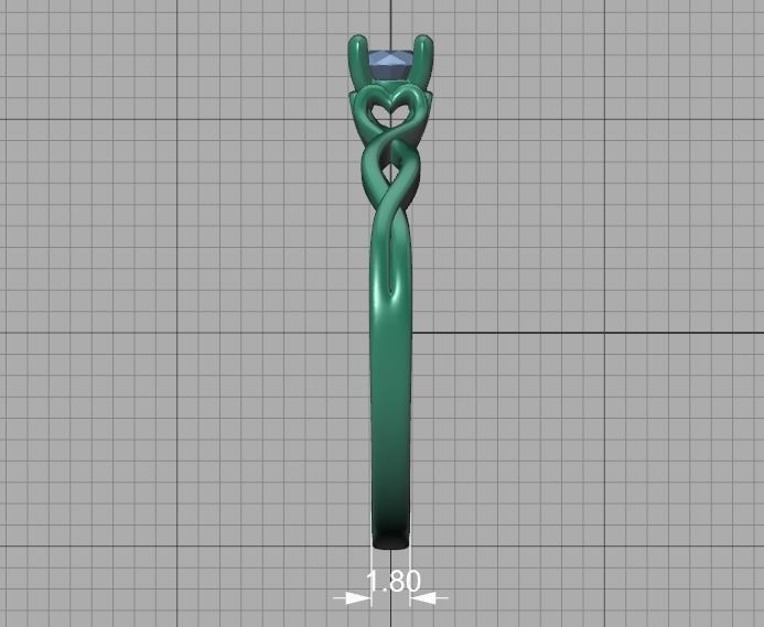 Heart design Solitaire Engagement Ring 20 pointer diamond 3D model 3D ...