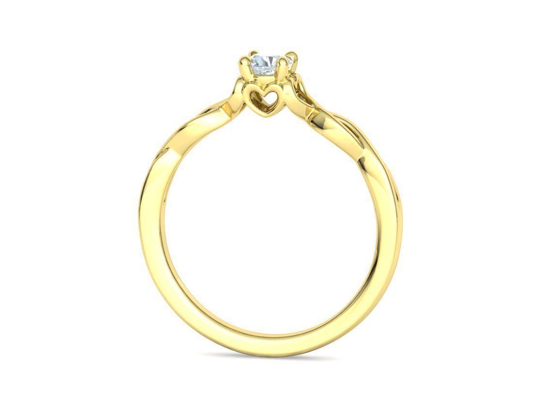 Heart design Solitaire Engagement Ring 20 pointer diamond 3D model 3D ...