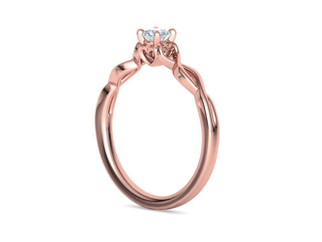 Heart design Solitaire Engagement Ring 20 pointer diamond 3D model 3D ...