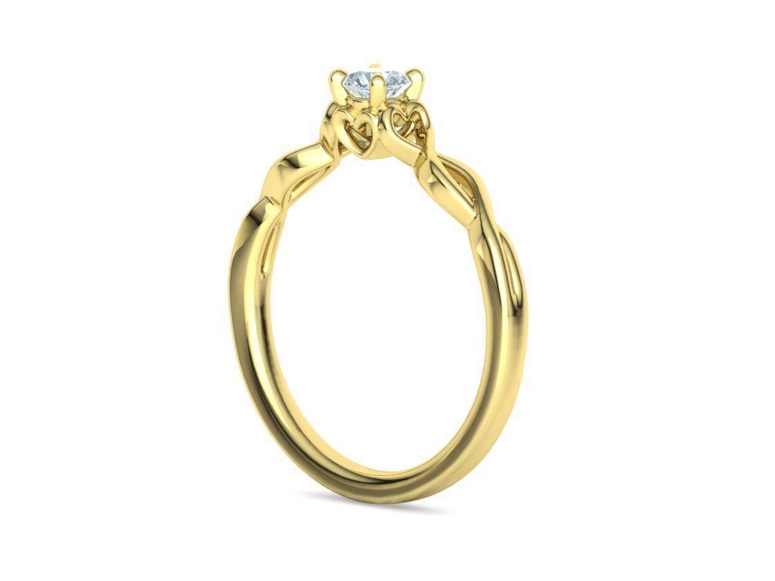 Heart design Solitaire Engagement Ring 20 pointer diamond 3D model 3D ...