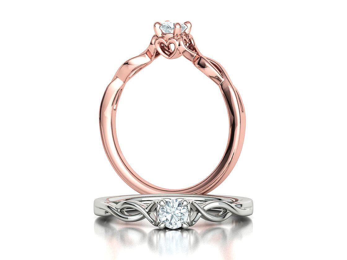 Heart design Solitaire Engagement Ring 20 pointer diamond 3D model 3D ...