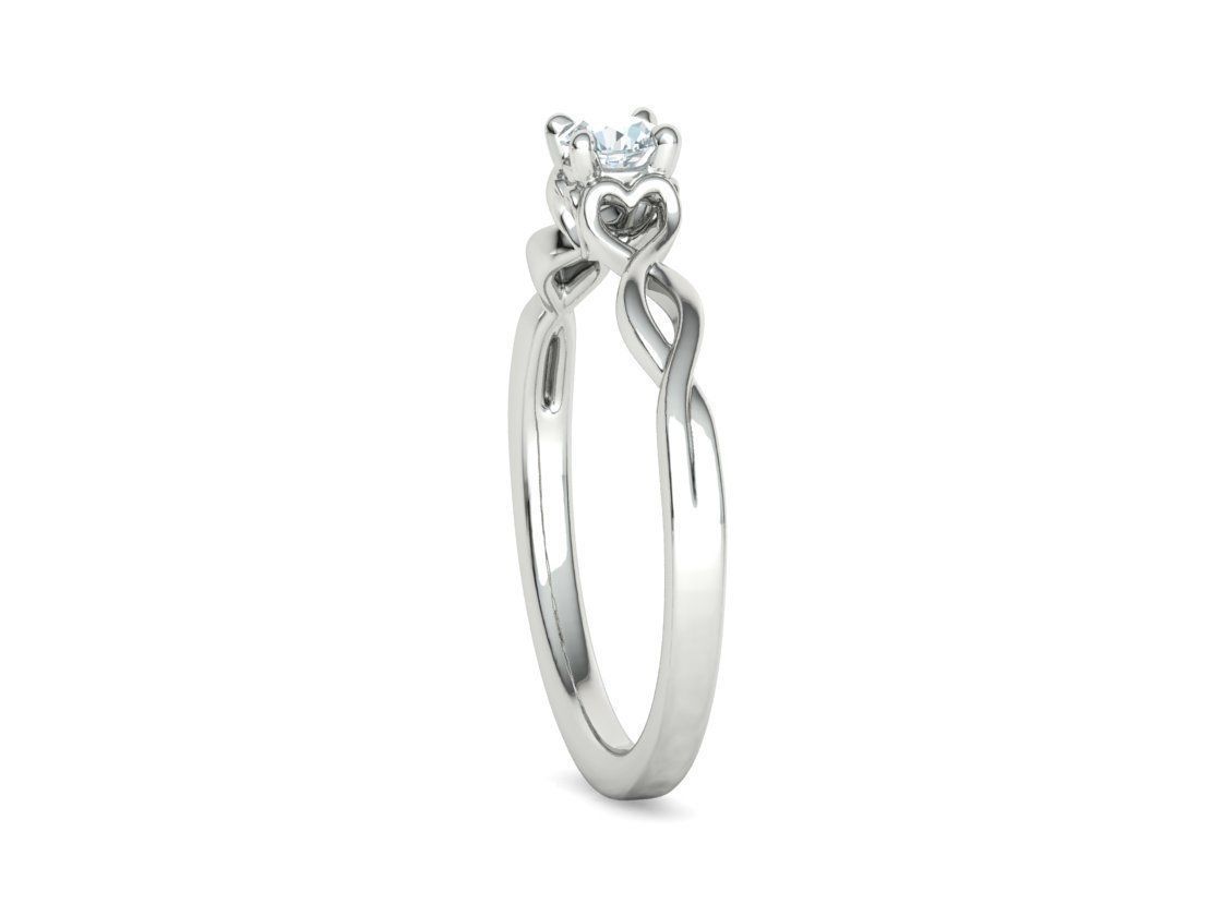 Heart design Solitaire Engagement Ring 20 pointer diamond 3D model 3D ...