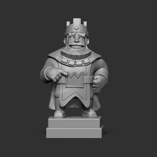 King of Clash royale 3d model 3D model 3D printable | CGTrader