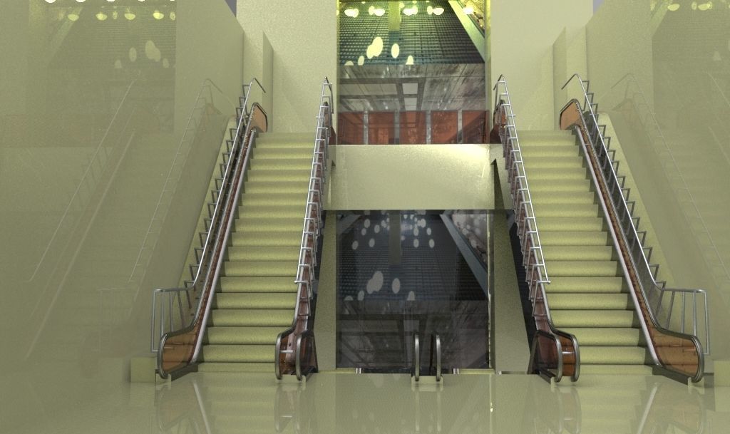 3D model Shopping Mall Escalators VR / AR / low-poly | CGTrader 3D model Shopping Mall Escalators VR / AR / low-poly | CGTrader