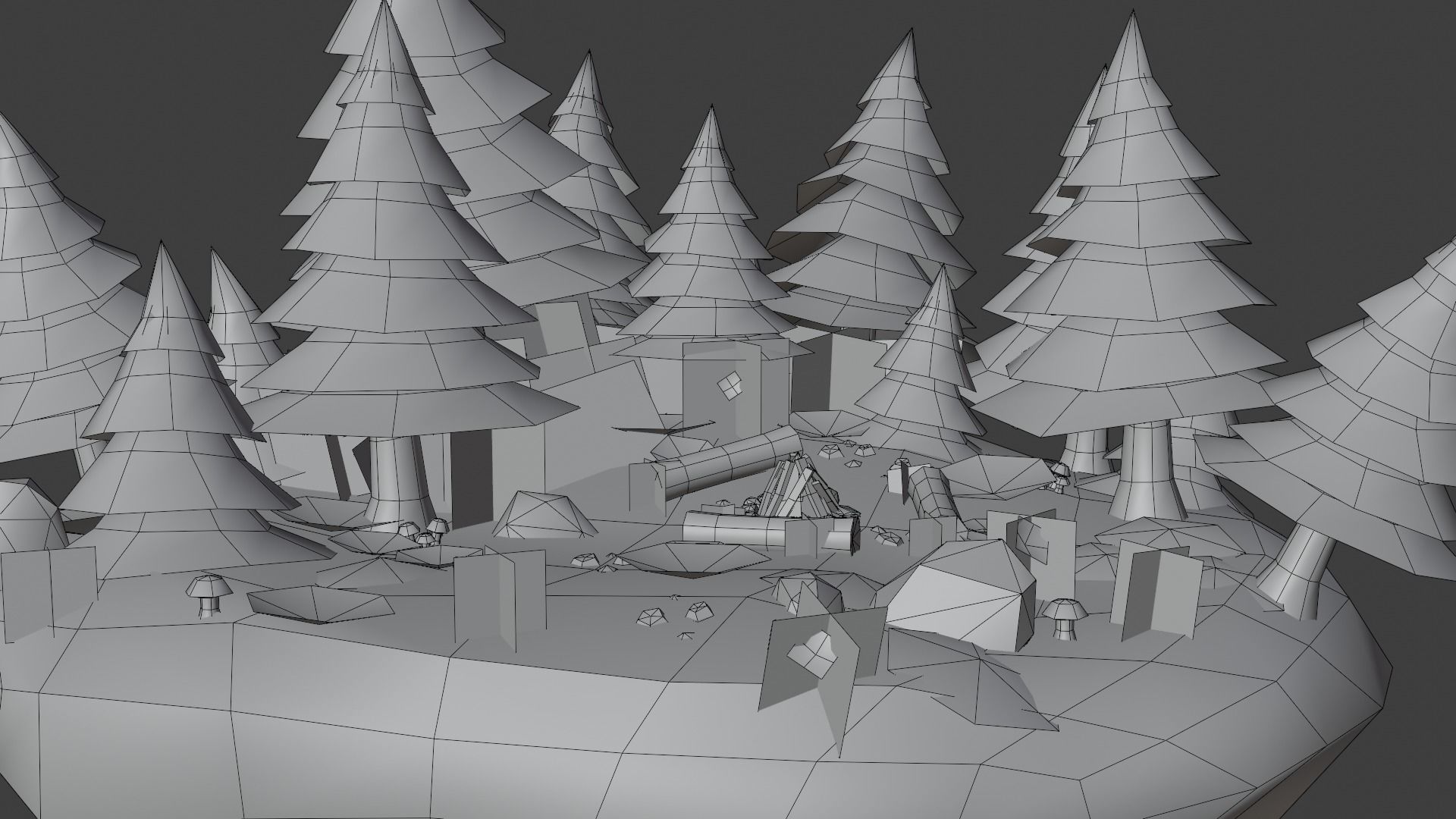 Forest - Hand Painted free 3D model | CGTrader