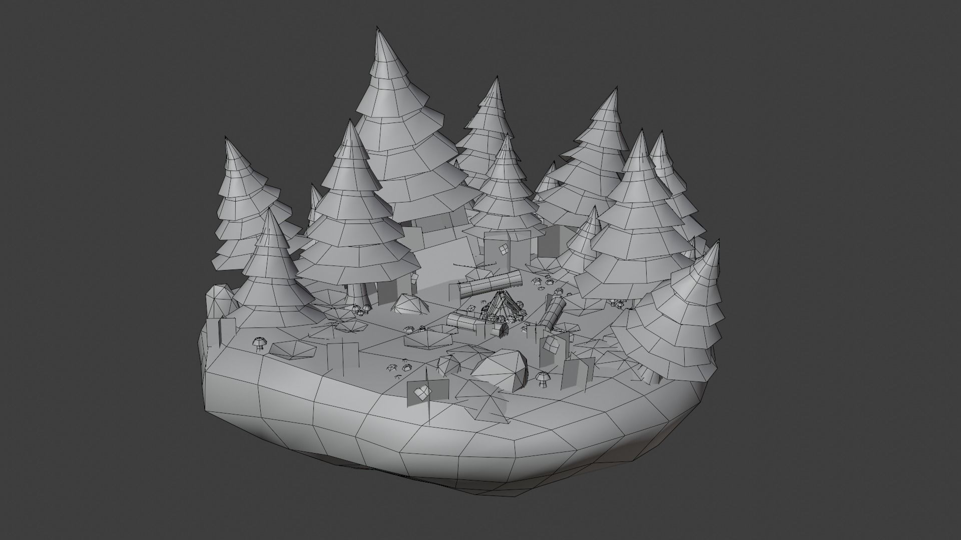 Forest - Hand Painted free 3D model | CGTrader