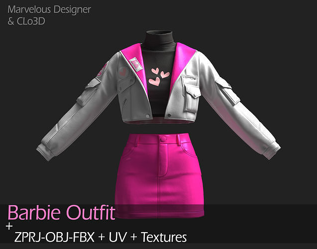 Barbie Outfit 3D model | CGTrader