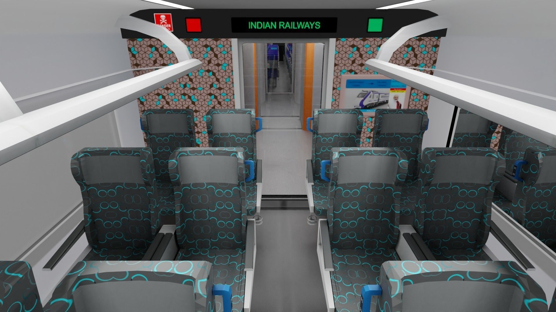 Train 18 Vande Bharat Express in Blue and White Livery 3D model | CGTrader