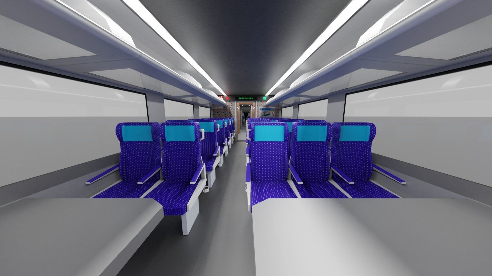 Train 18 Vande Bharat Express in Blue and White Livery 3D model | CGTrader