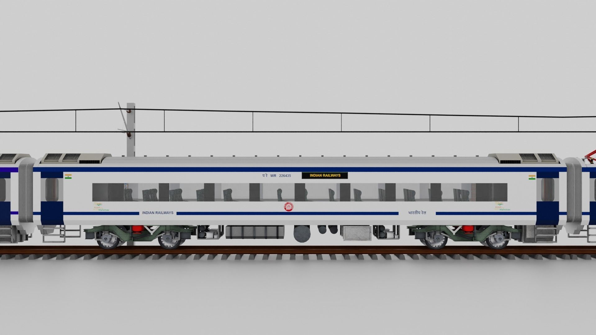 Train 18 Vande Bharat Express in Blue and White Livery 3D model | CGTrader