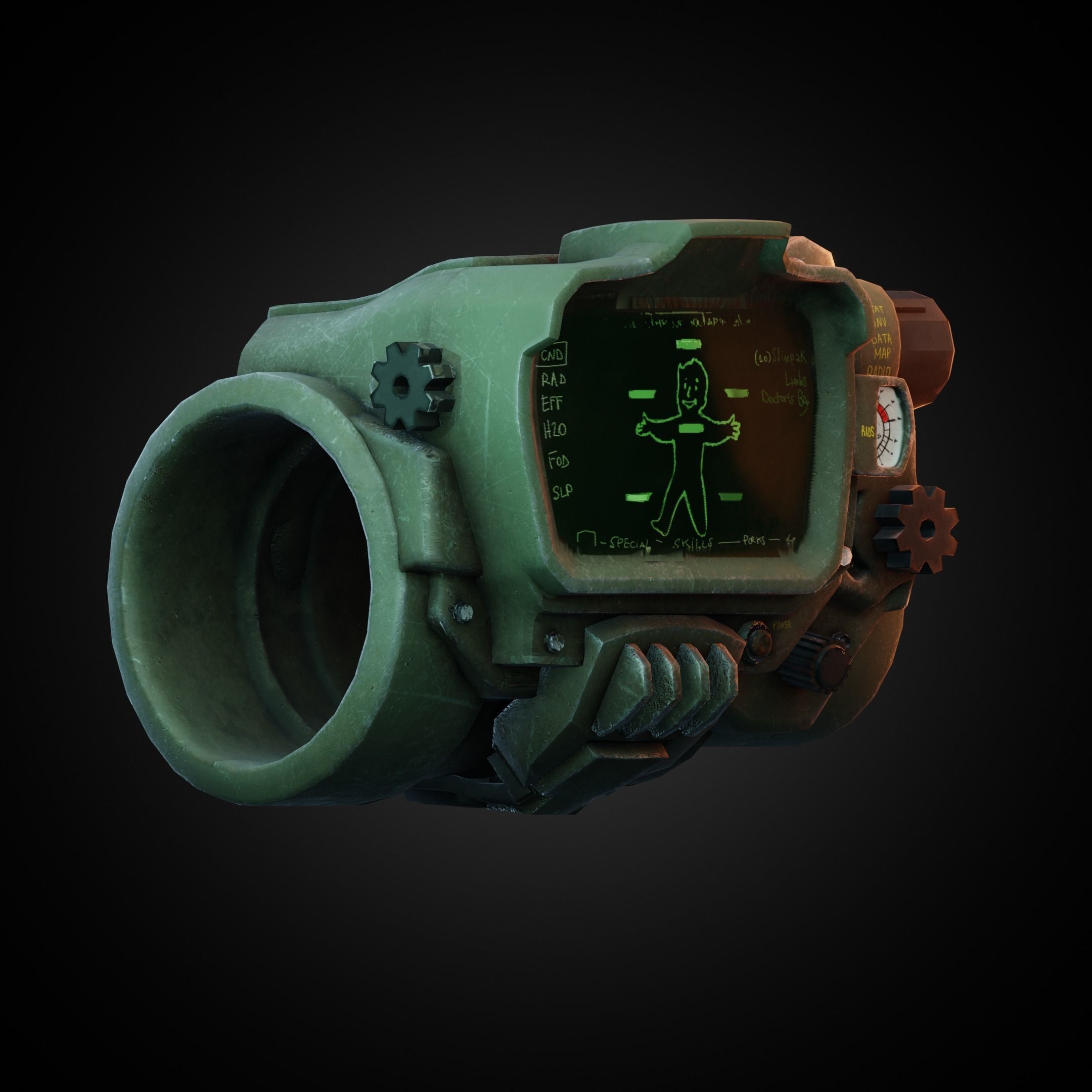 Fallout Pip-Boy for Cosplay 3D model 3D printable | CGTrader