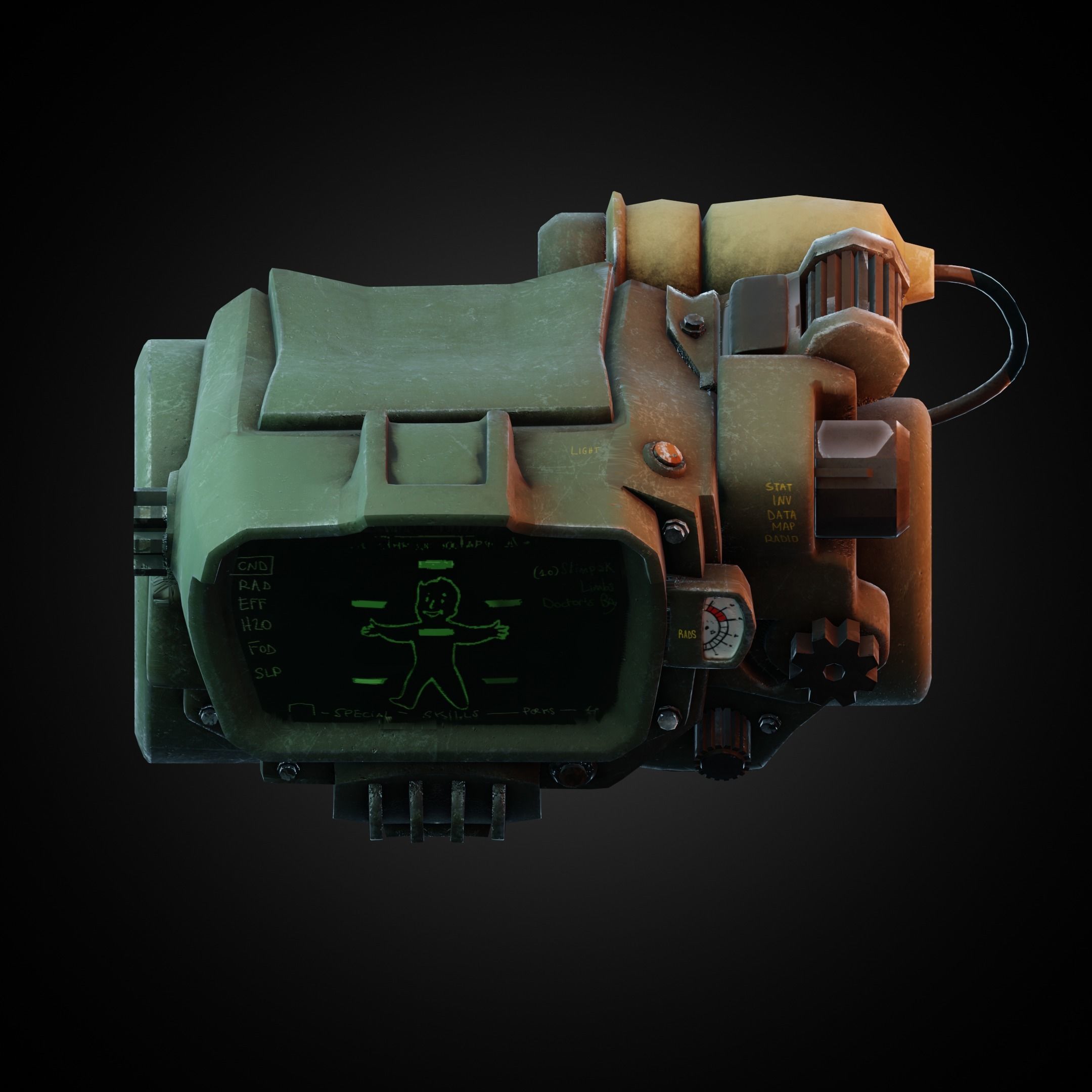 Fallout Pip-Boy for Cosplay 3D model 3D printable | CGTrader