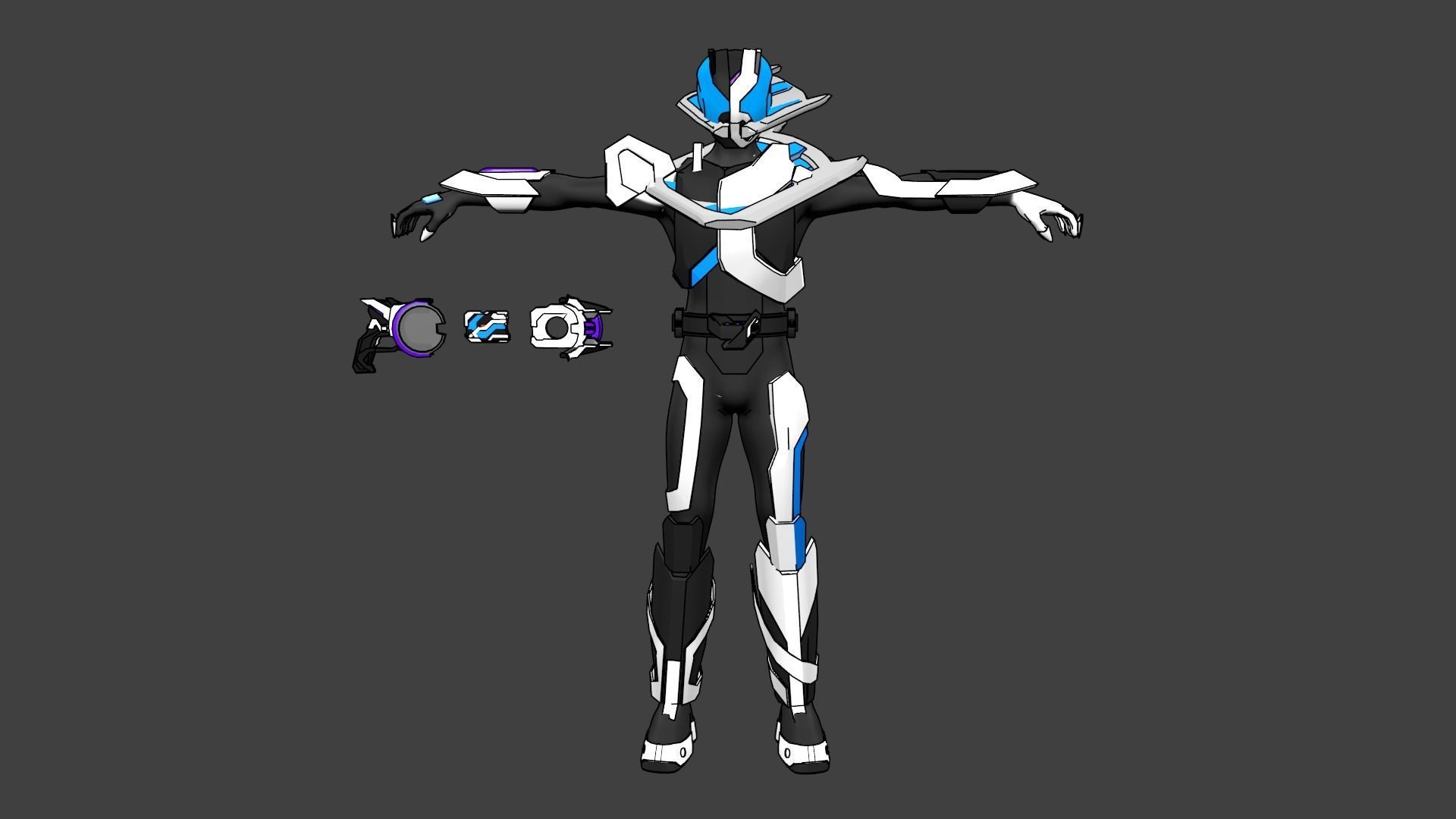 Kamen Rider Ziin 3D model rigged | CGTrader