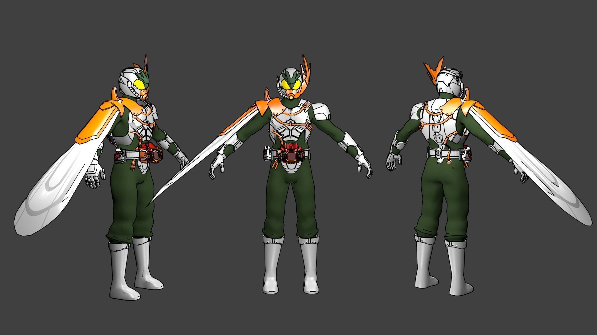 Kamen Rider Vail 3D model rigged | CGTrader