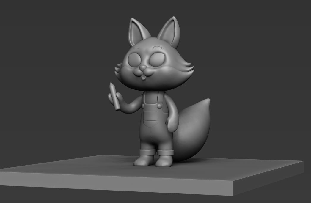 Fox Cartoon Character 3D Print Model 3D model 3D printable | CGTrader