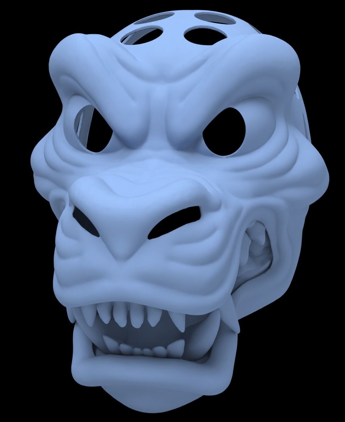 Toon Werewolf Cosplay Fursuit Head Base 3D model 3D printable | CGTrader