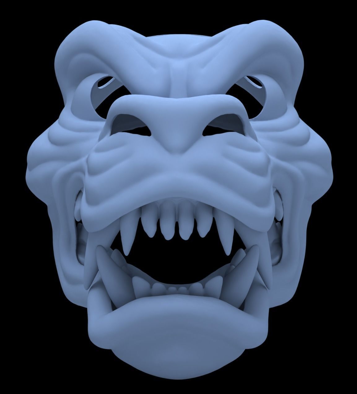 Toon Werewolf Cosplay Fursuit Head Base 3D model 3D printable | CGTrader