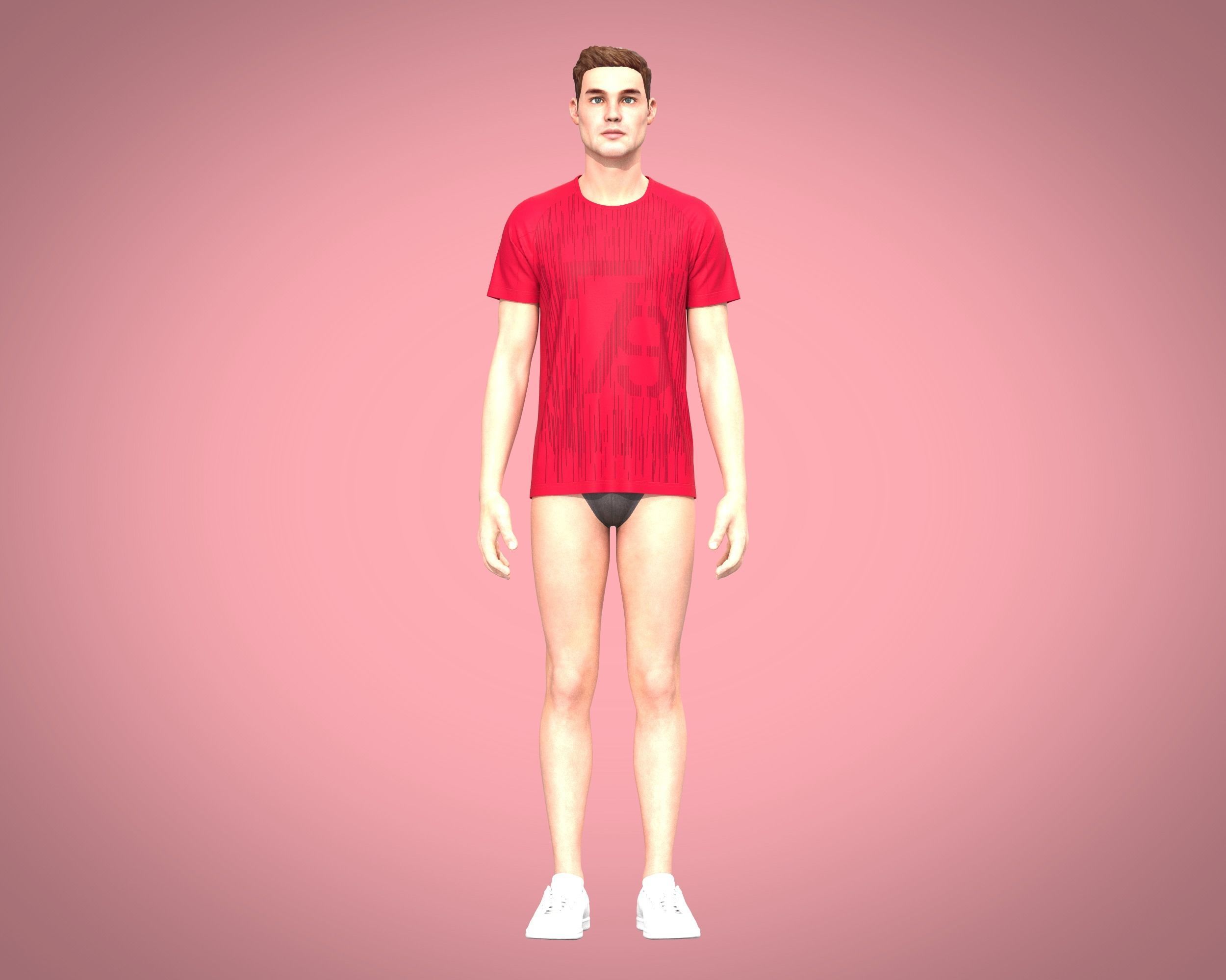 Reglan t shirt with cut and sew detailing with graphic 3D model | CGTrader