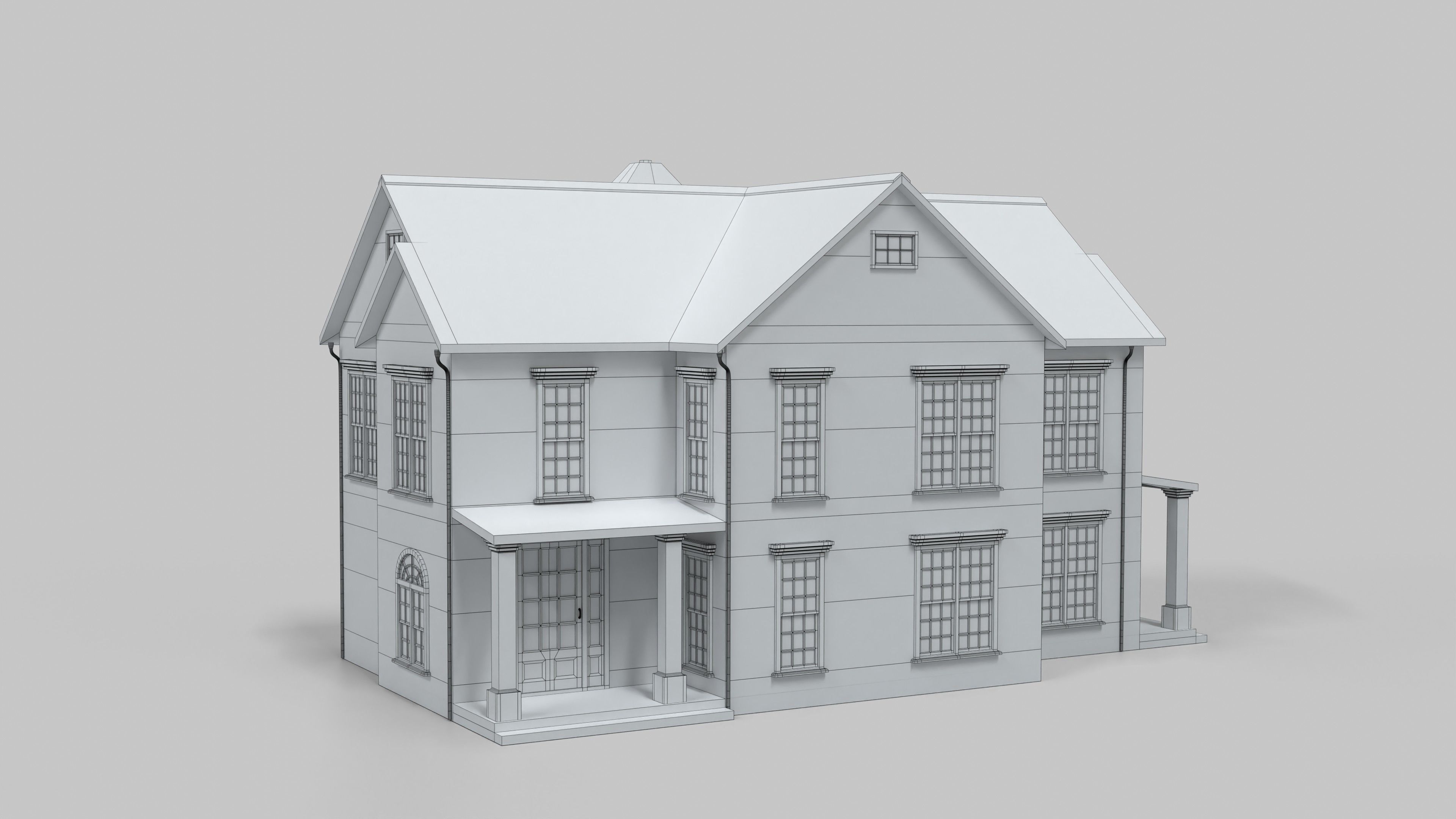 3D model British House Design 19T3 VR / AR / low-poly | CGTrader