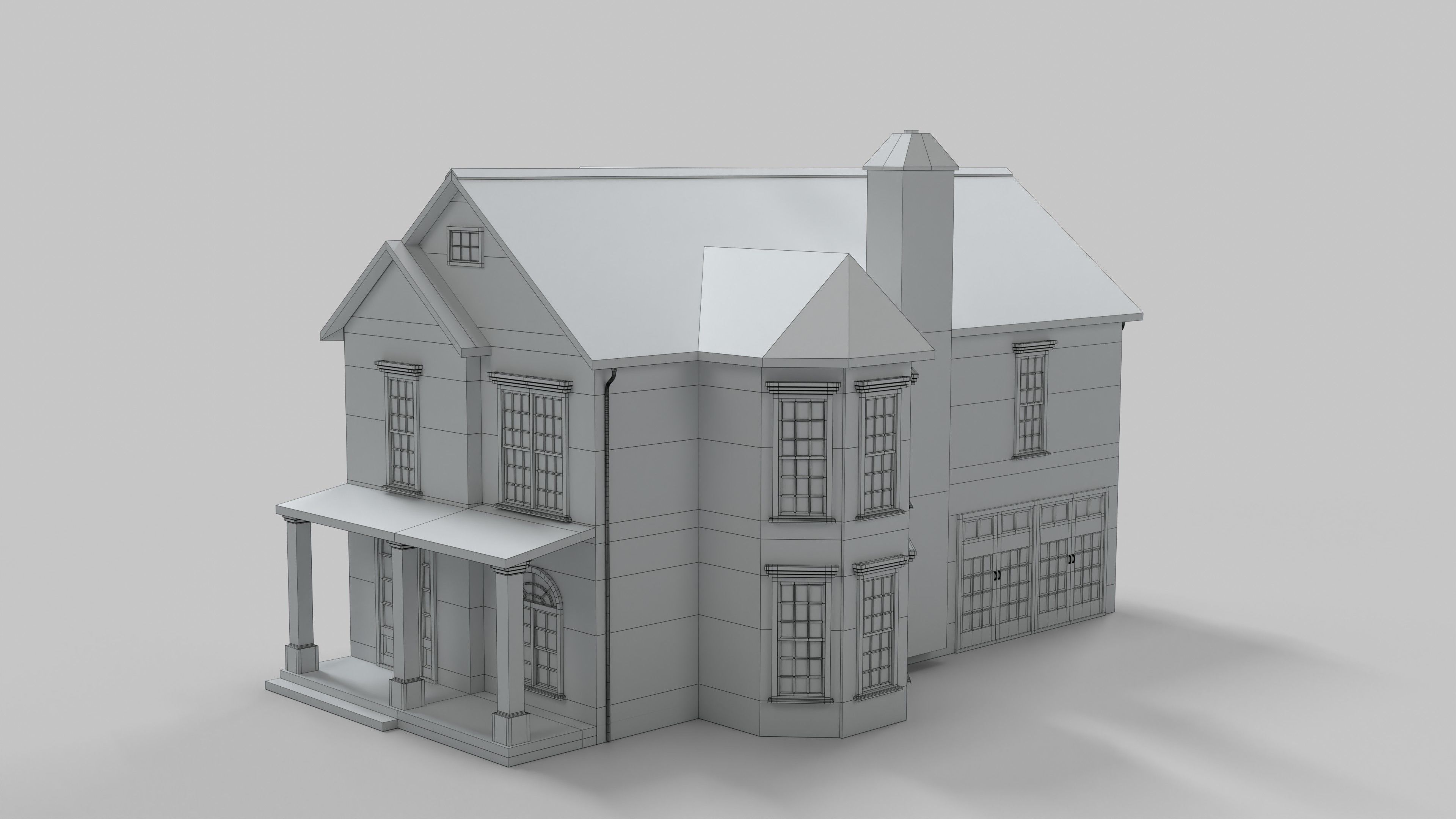 3D model British House Design 19T3 VR / AR / low-poly | CGTrader