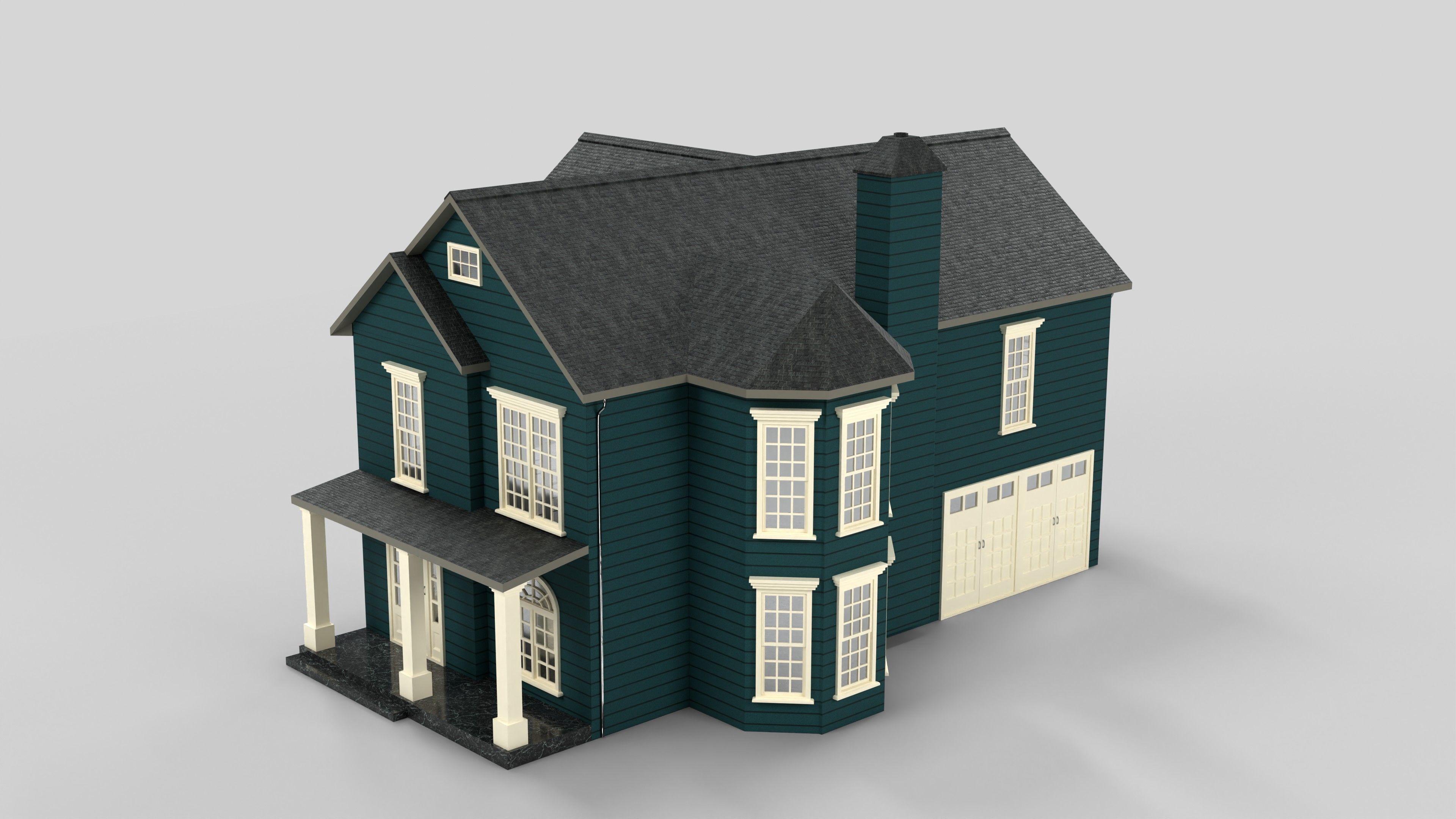 3D model British House Design 19T3 VR / AR / low-poly | CGTrader