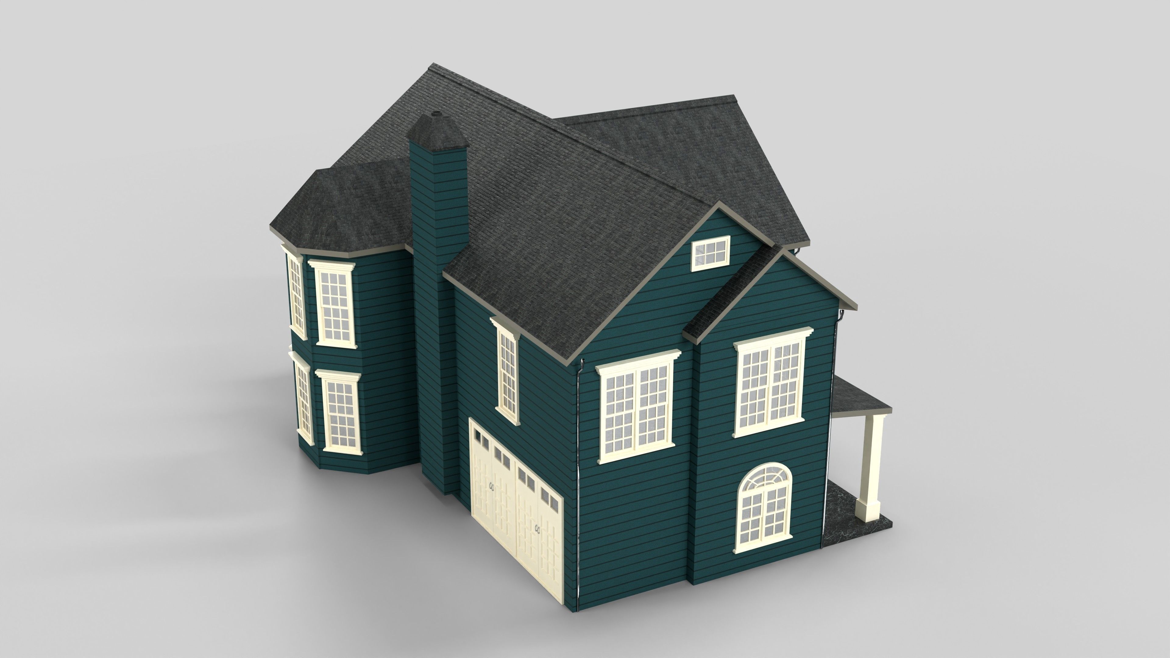 3D model British House Design 19T3 VR / AR / low-poly | CGTrader