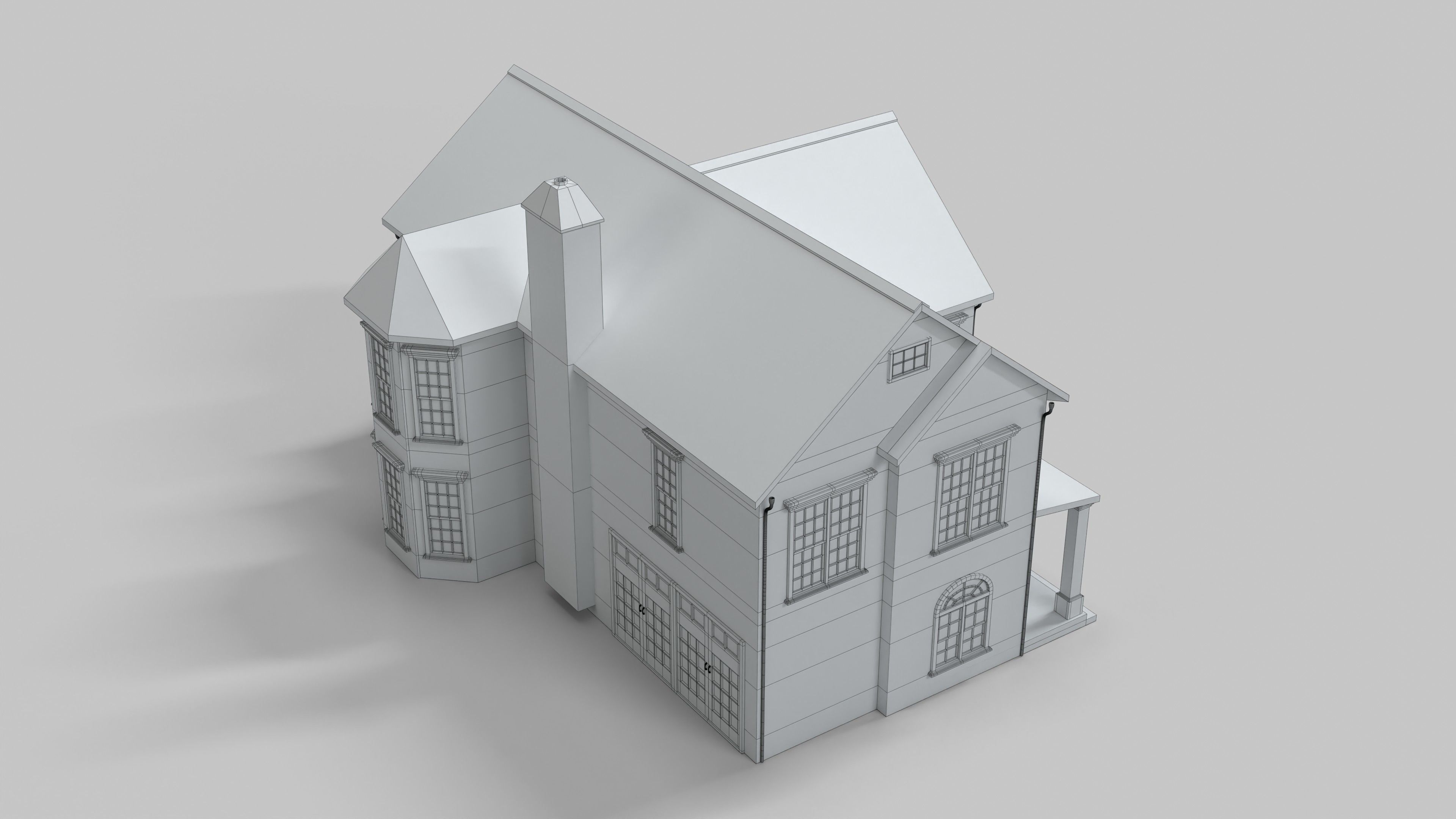 3D model British House Design 19T3 VR / AR / low-poly | CGTrader