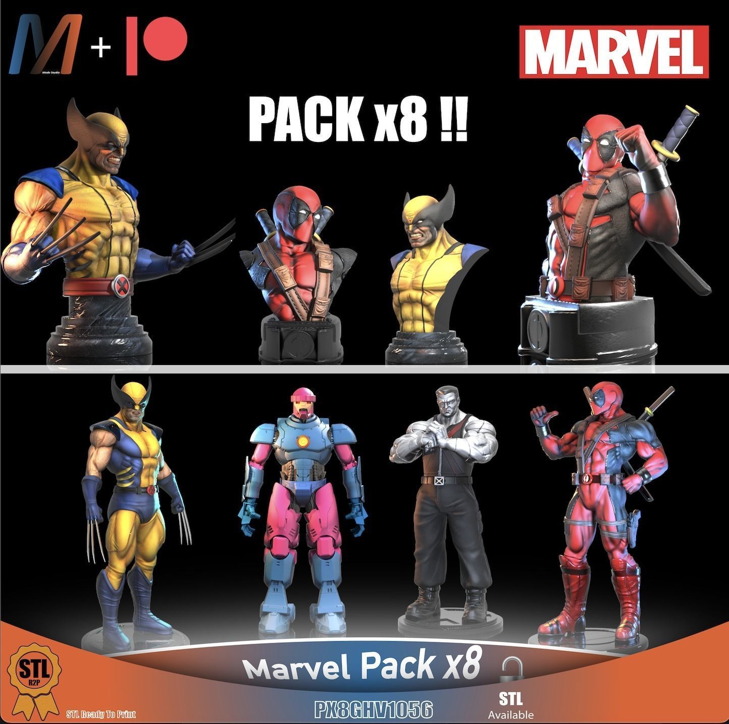 PX8GHV1056 - MARVEL PACK X8 3D model 3D printable | CGTrader