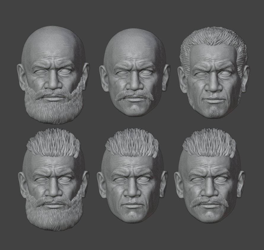 One-Twelfth Scale Extra Varriant Clone Head 3D Print Files 3D model 3D ...