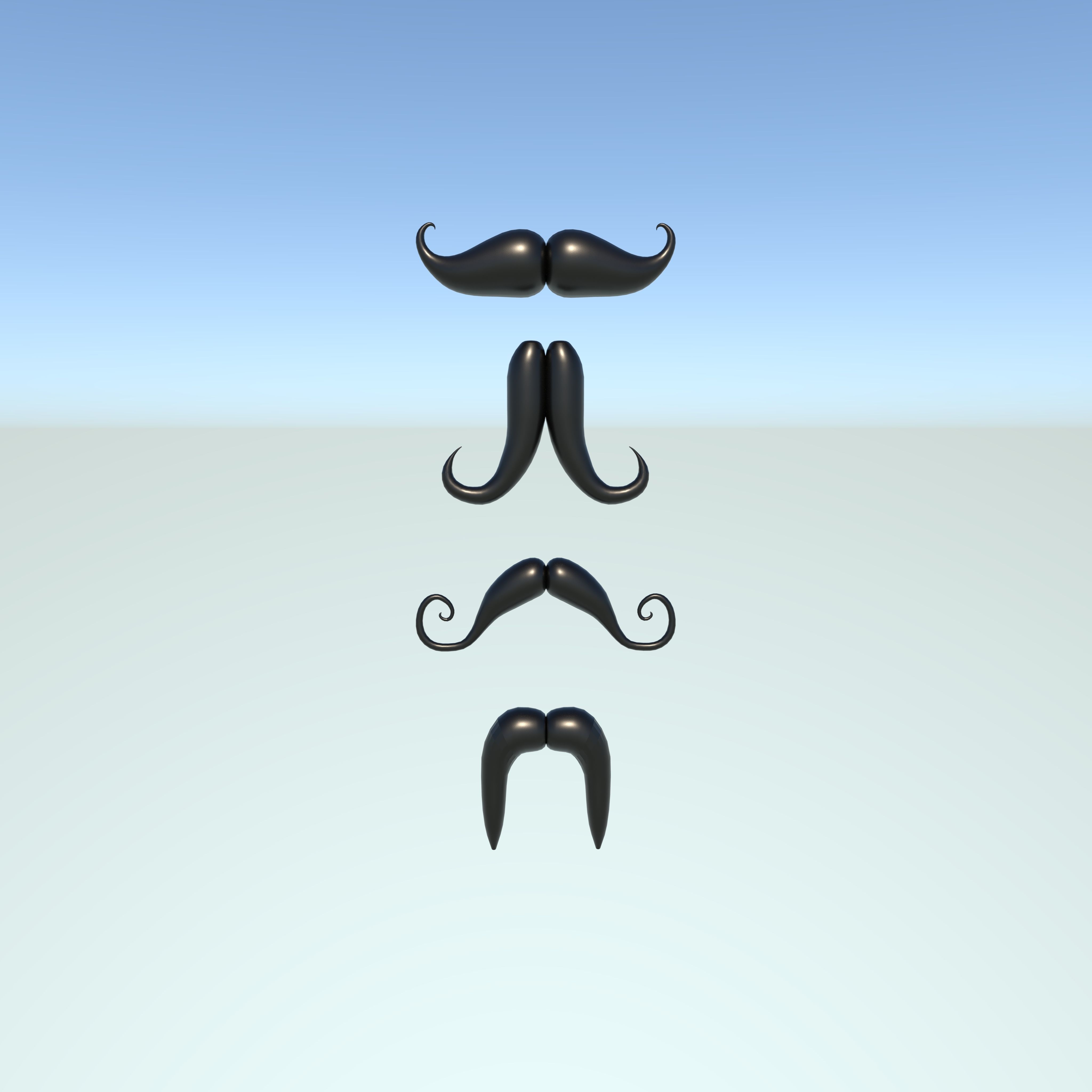 Moustache 3D model animated | CGTrader