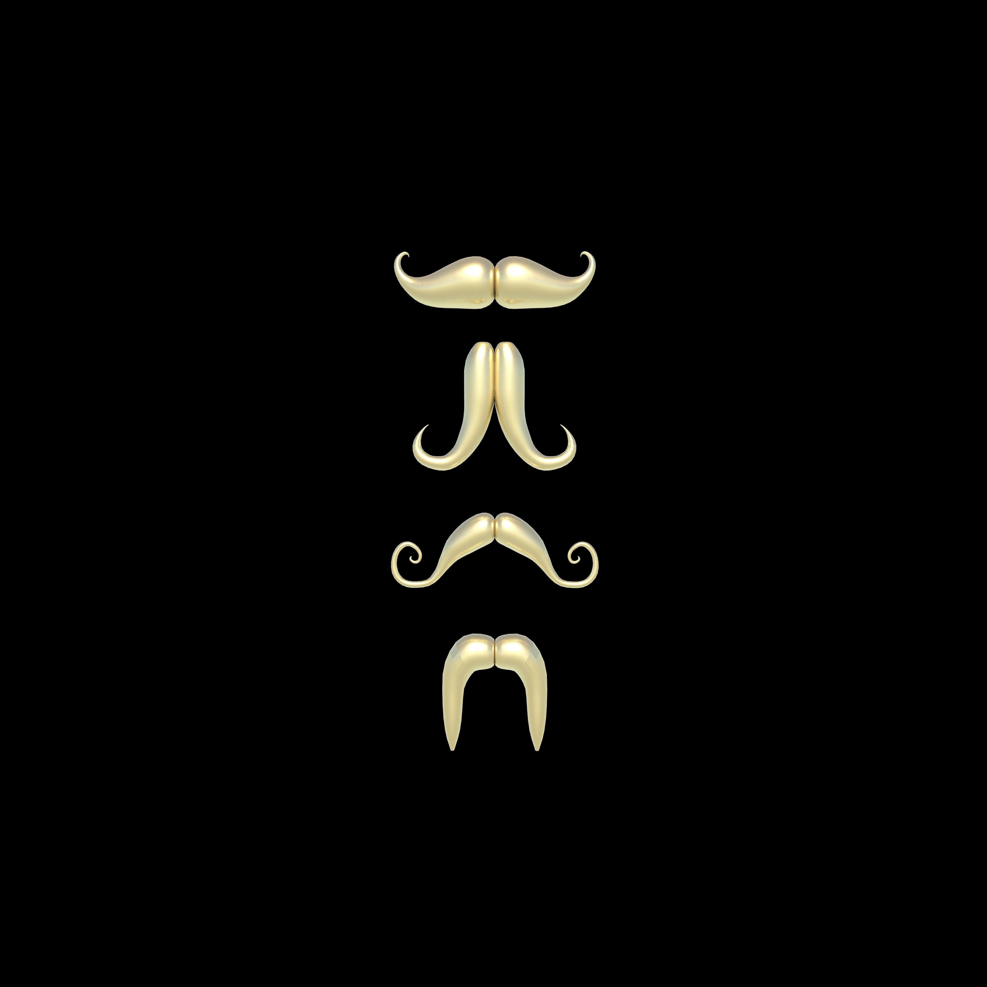 Moustache 3D model animated | CGTrader