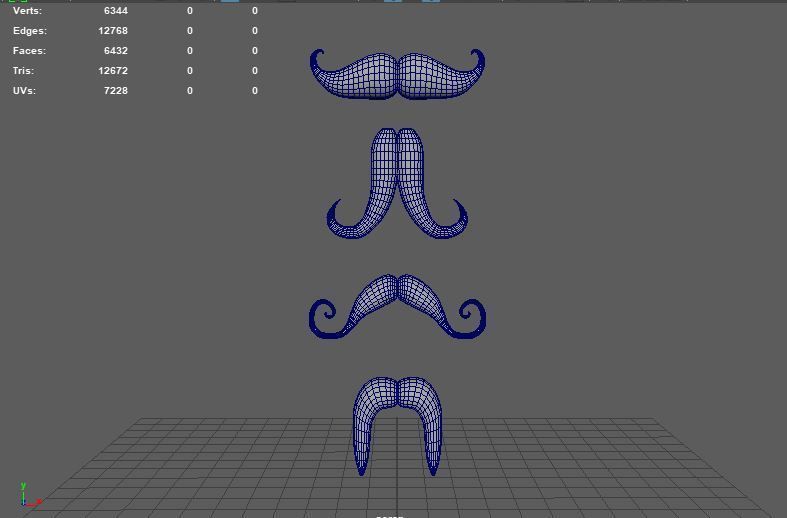 Moustache 3D model animated | CGTrader