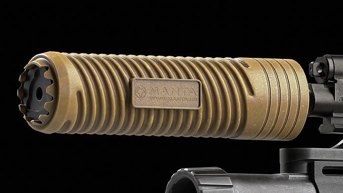 3D model Manta Suppressor Cover V2 VR / AR / low-poly | CGTrader