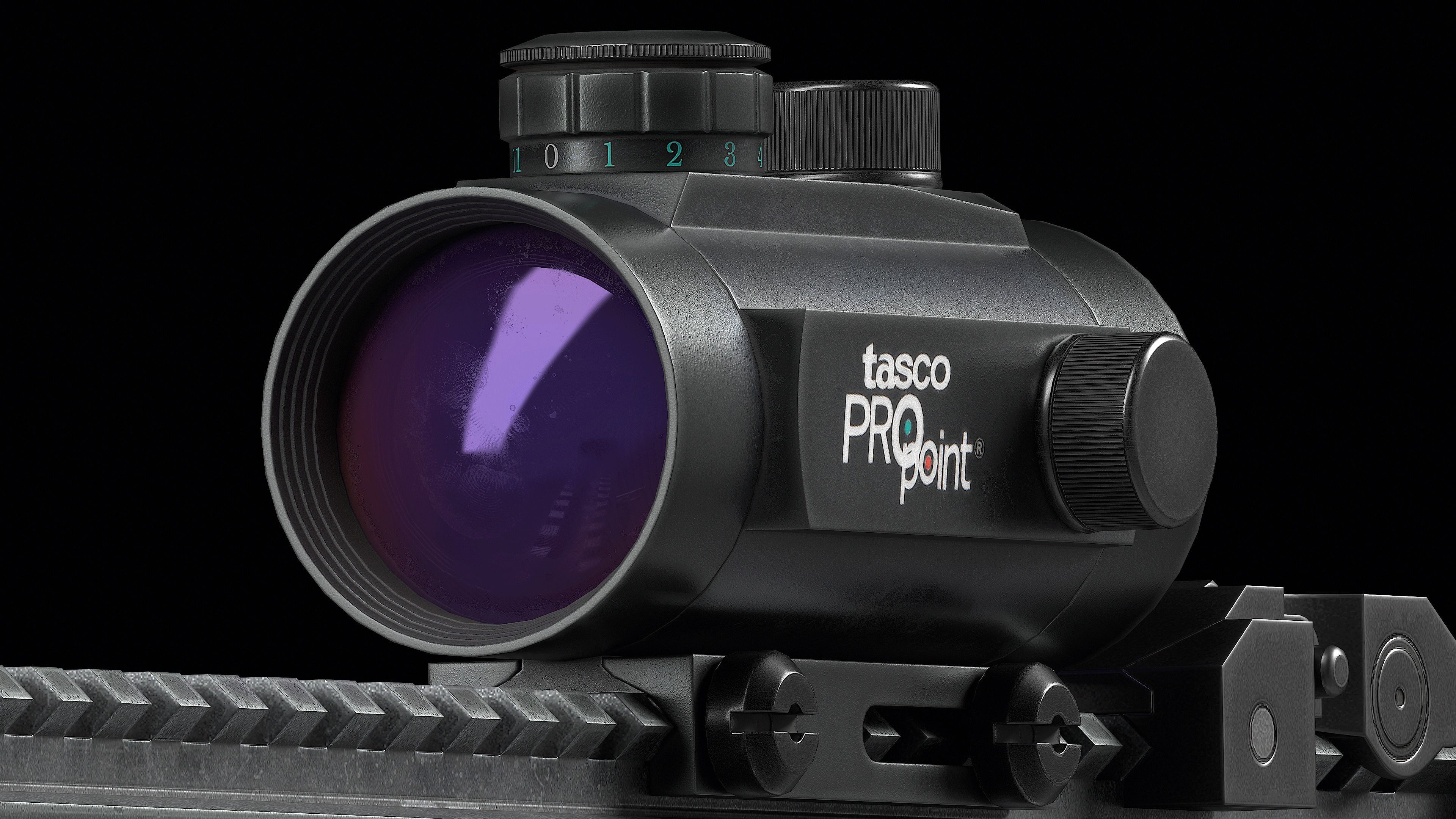 3D model Collimator scope Tasco ProPoint 1x42 VR / AR / low-poly | CGTrader