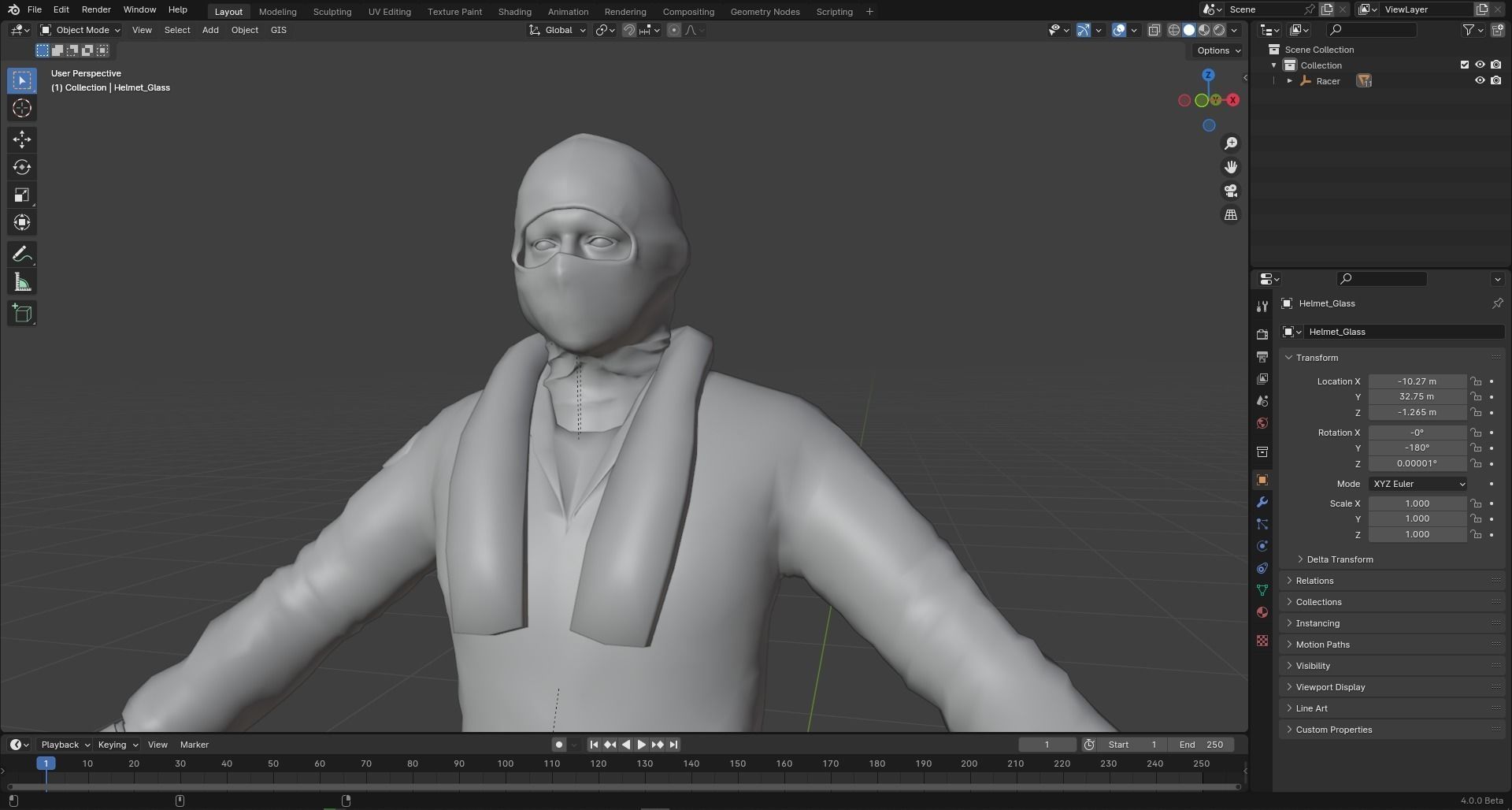 Racing Driver Realistic 3D model | CGTrader