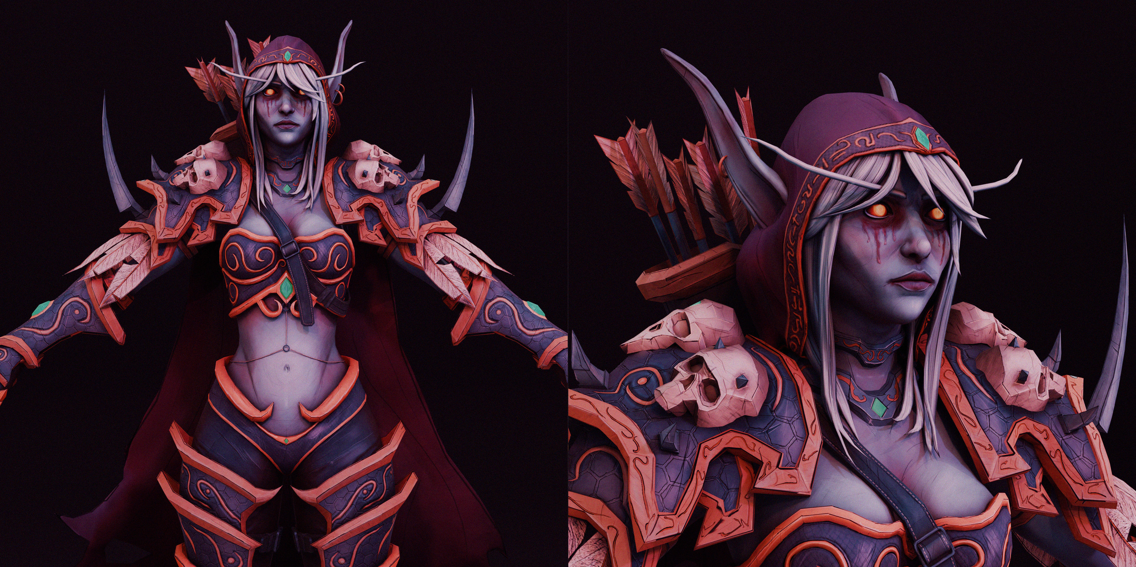 Sylvanas Windrunner Fanart free VR / AR / low-poly 3D model | CGTrader