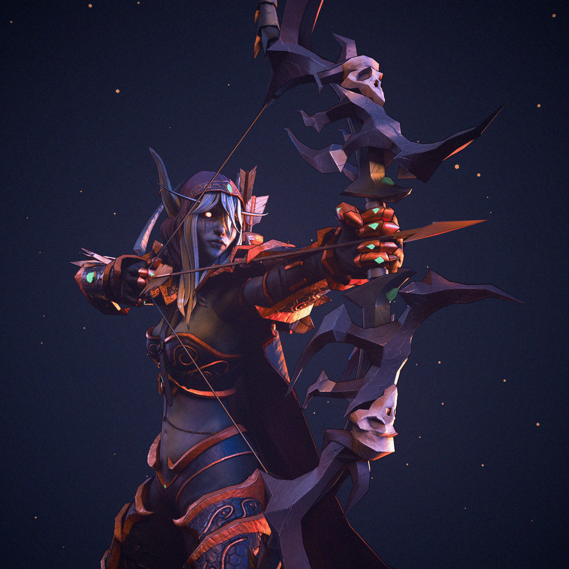 Sylvanas Windrunner Fanart free VR / AR / low-poly 3D model | CGTrader