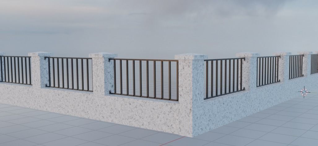 Railing free VR / AR / low-poly 3D model | CGTrader