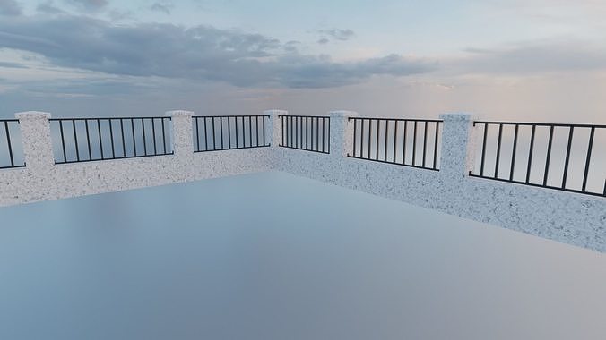 Railing free VR / AR / low-poly 3D model | CGTrader