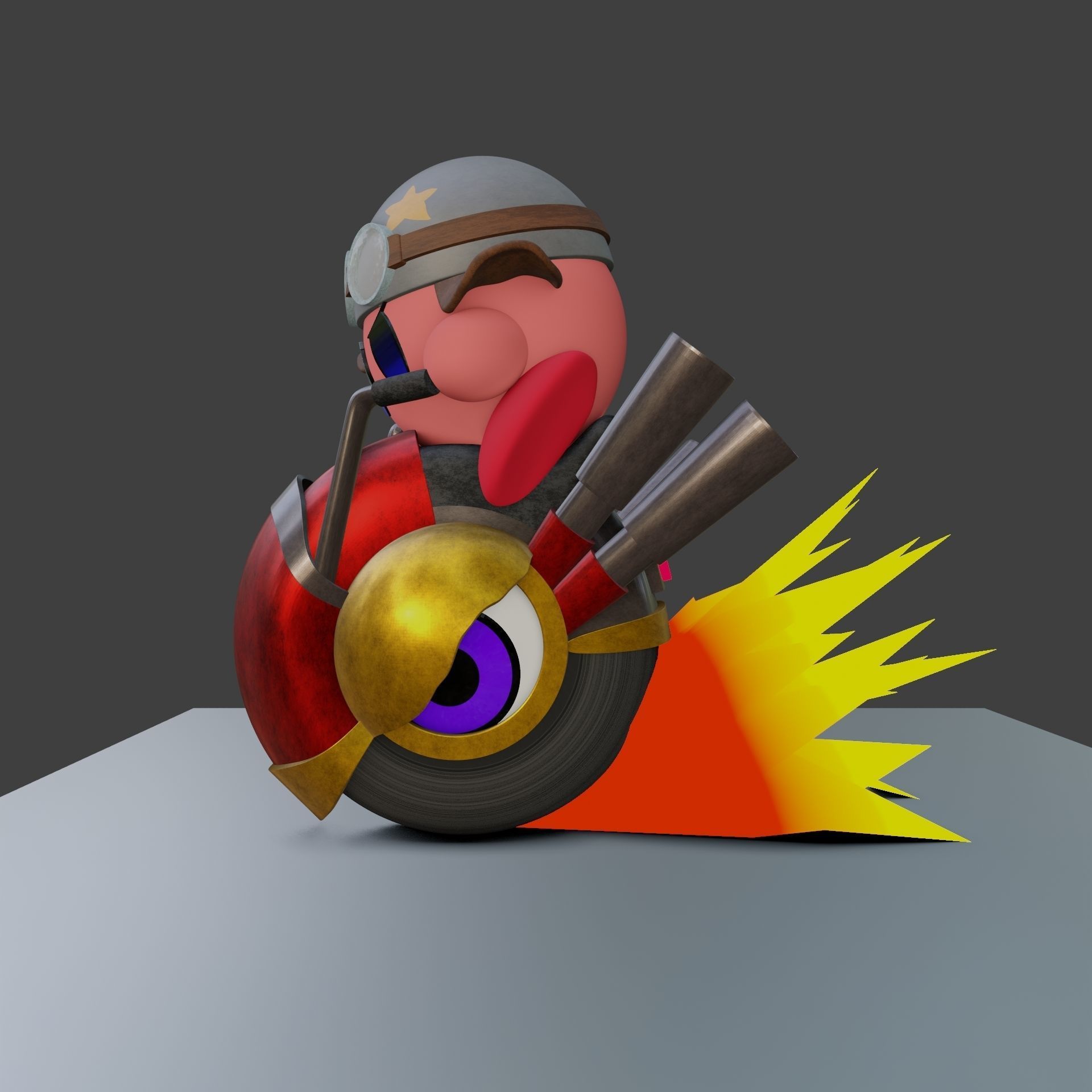 STL KIRBY AND WHEELIE - KIRBY BIKE 3D model 3D printable | CGTrader