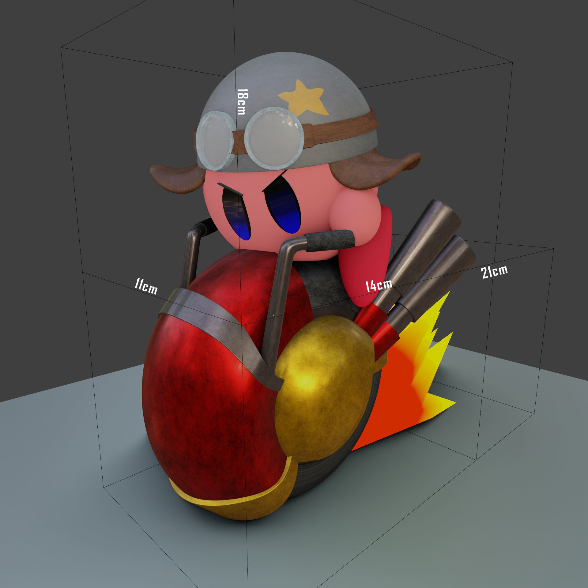 STL KIRBY AND WHEELIE - KIRBY BIKE 3D model 3D printable | CGTrader