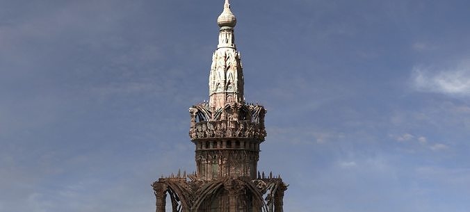 Sardis Great Spire 3D model | CGTrader