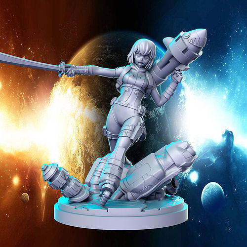Gwenpool head Marvel Super Hero 32mm Pre-supported 3D model 3D ...