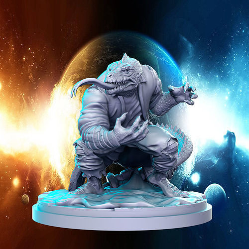 Lizard Marvel Super Hero 32mm Pre-supported 3D model 3D printable ...