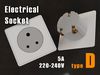 Electrical Socket 1P - Type D 3D model | CGTrader