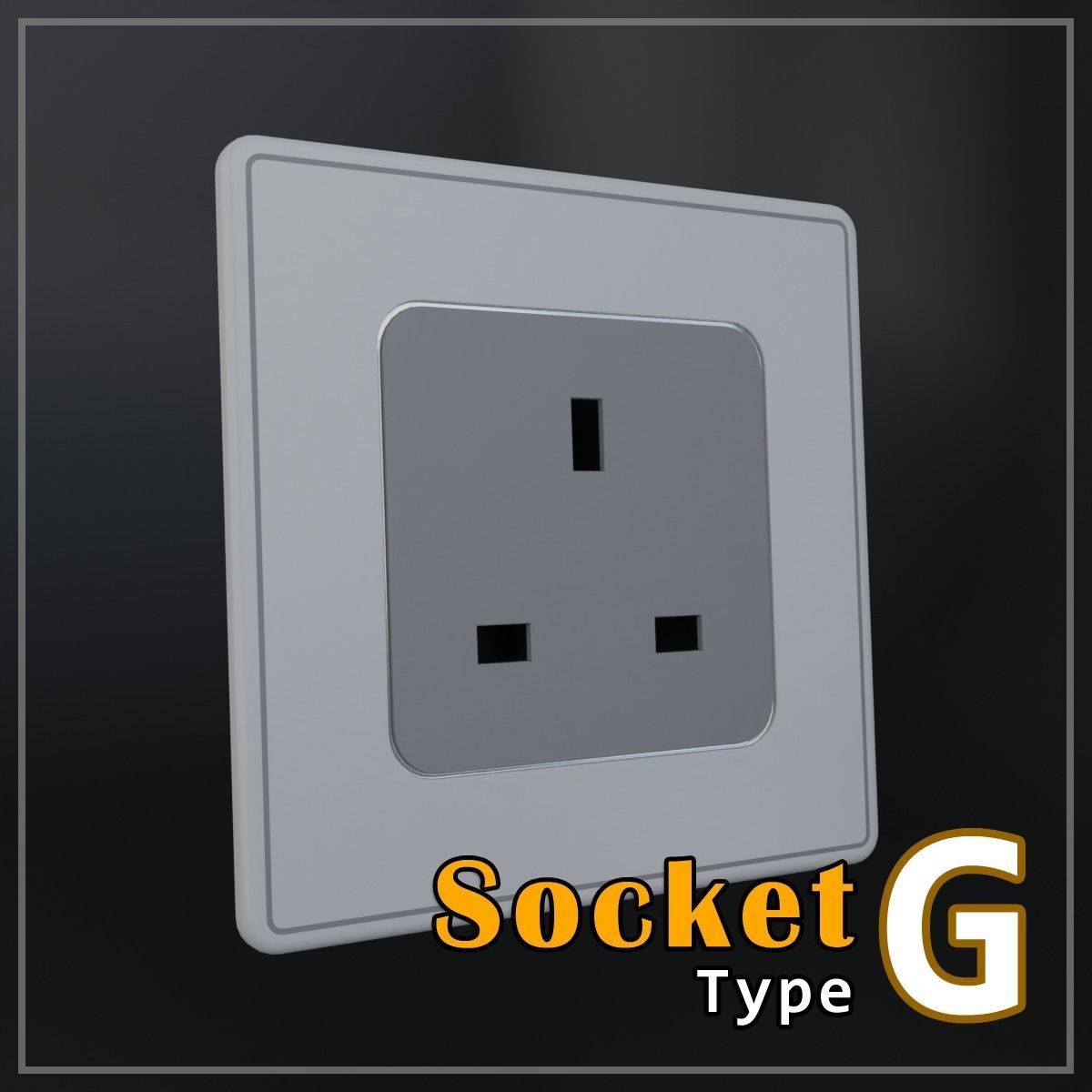 Electrical Socket 1P - Type G 3D model | CGTrader