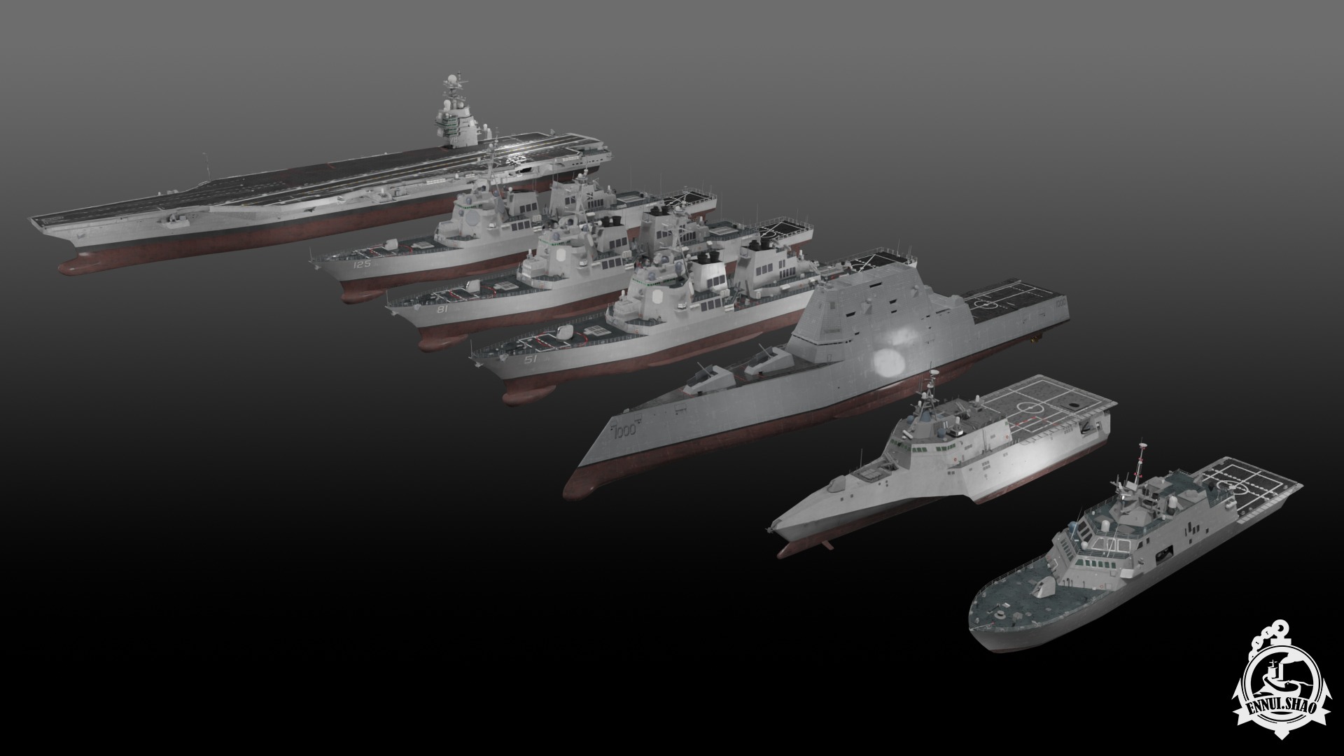 3D Model Collection US Navy VR / AR / low-poly | CGTrader