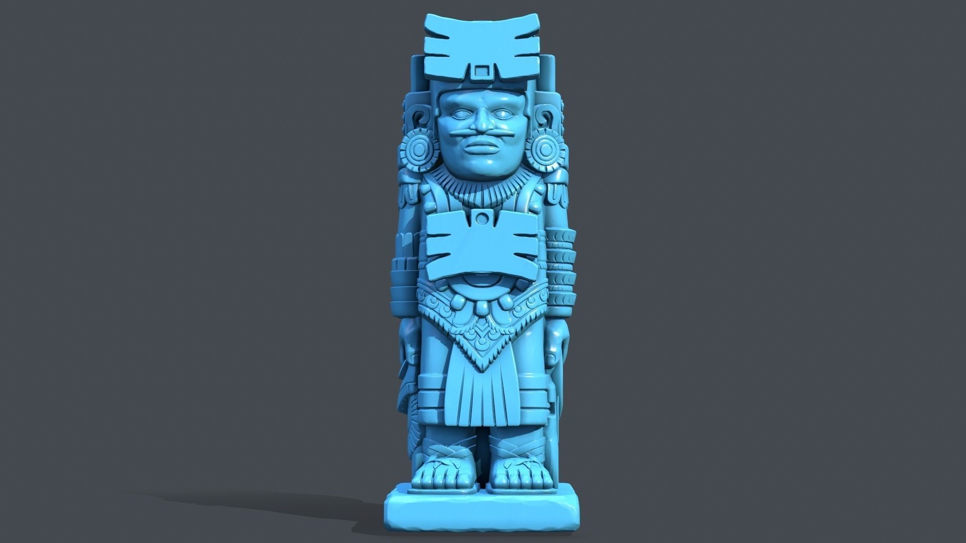 Statue Aztec Warrior HP 3D model 3D printable | CGTrader